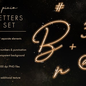 Pixie Neon Alphabet Clipart, Glowing Letters Png, Neon Letters, Neon ...