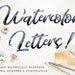 Watercolor Alphabet Clip Art, Watercolor Letters Clipart, Watercolor ...