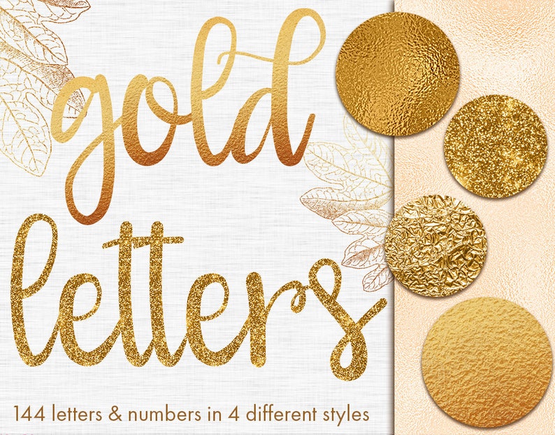 Gold alphabet clipart Gold font Gold glitter alphabet Lower | Etsy