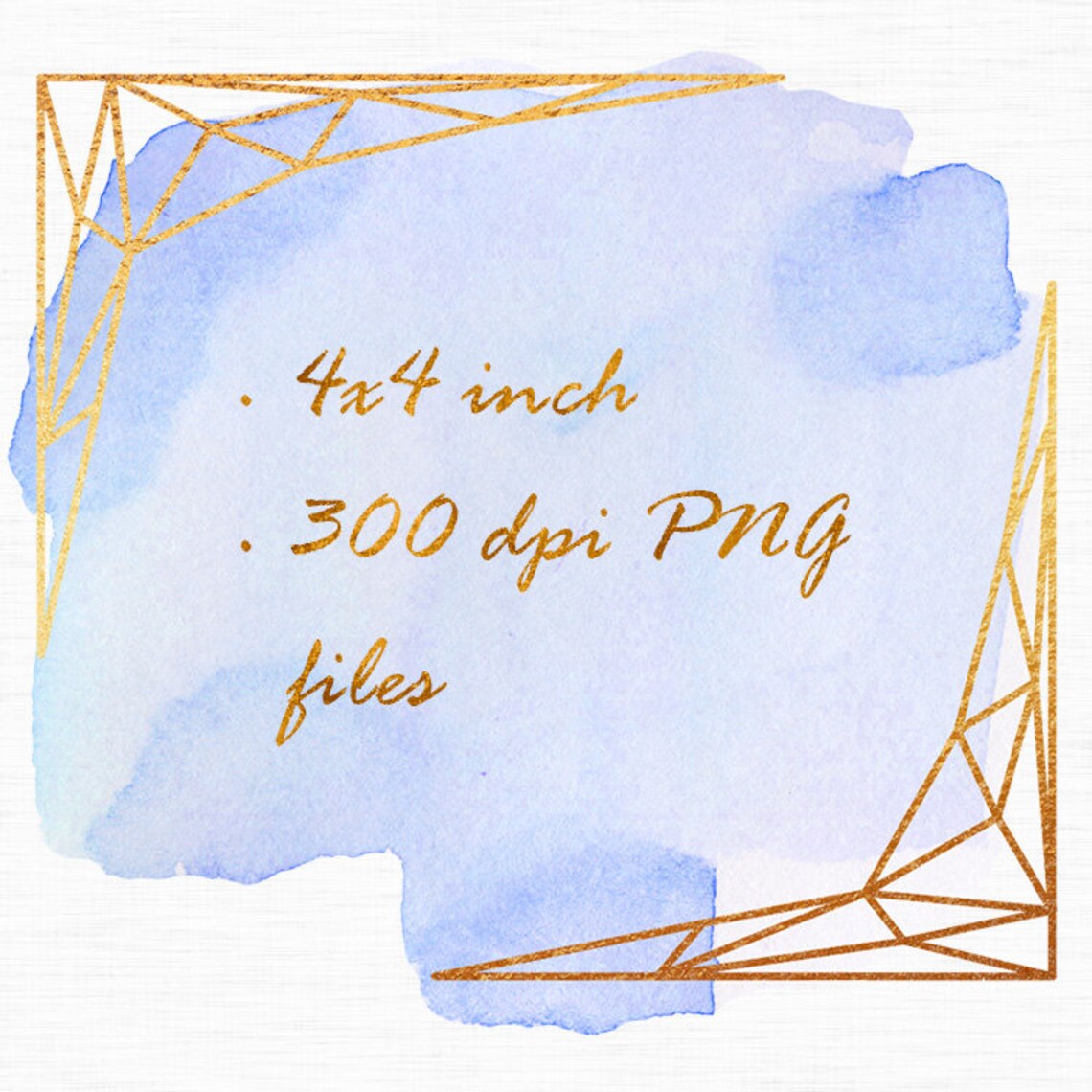 Gold Watercolor Frames Clipart Gold Frames Clip Art Gold - Etsy