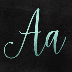 Mint Green Alphabet, Mint Alphabet, Mint Letters, Green Letters, Mint ...