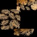 Gold Leaf Overlays, Gold Palm Leaves Clipart, Tropical Overlays, Floral ...