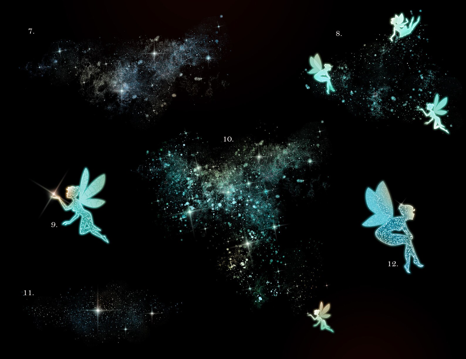 Frozen Pixie Dust Clipart Glitter Dust Overlay Stardust - Etsy