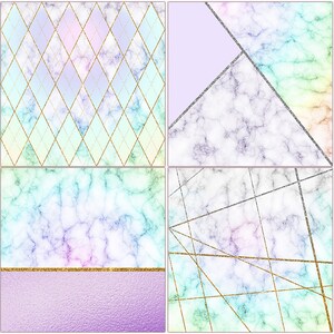 Rainbow Marble Glitter Digital Papers, Rainbow Digital Papers,rainbow ...