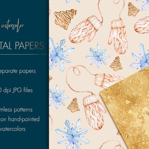 Winter Seamless Digital Paper, Christmas Clipart, Christmas Patterns ...