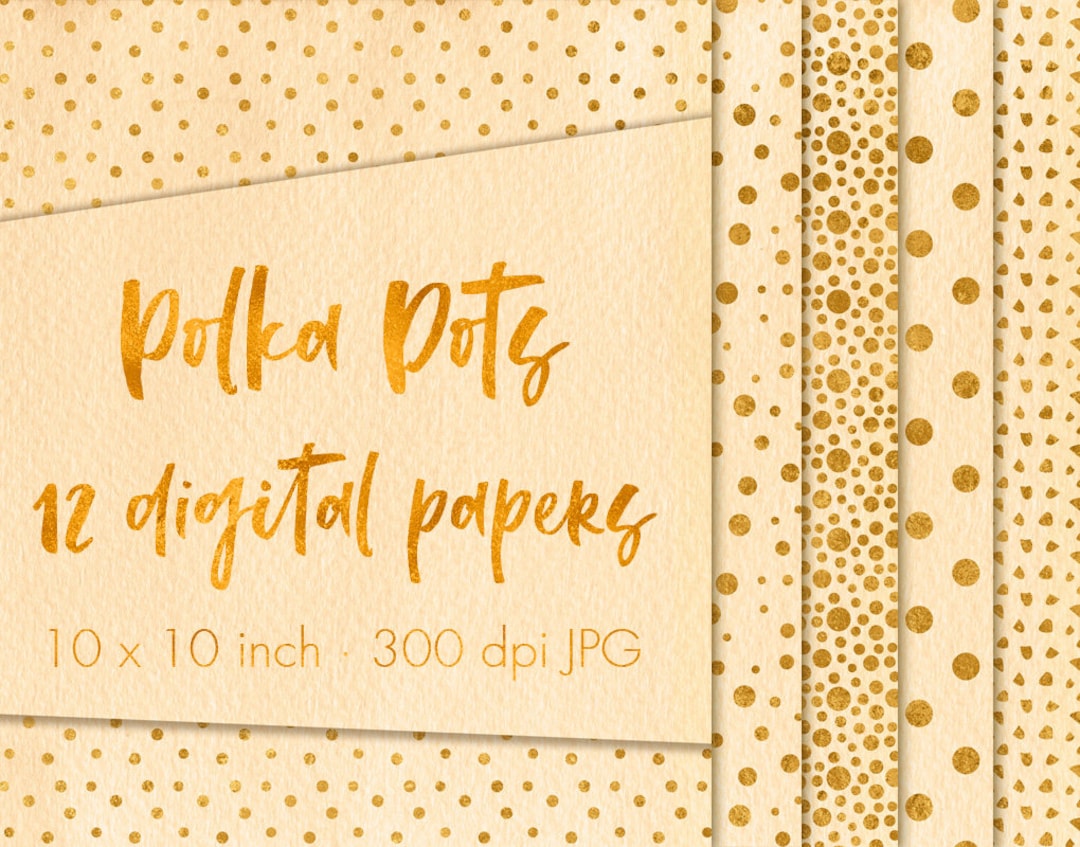 Polka Dots Digital Paper, Dots Paper Pack, Dots Wallpaper, Dots Paper ...