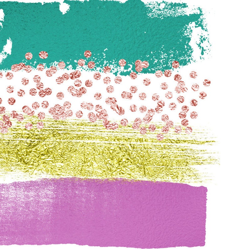 Colored Foil Brush Strokes 2018 Color Strokes Metallic Brush - Etsy