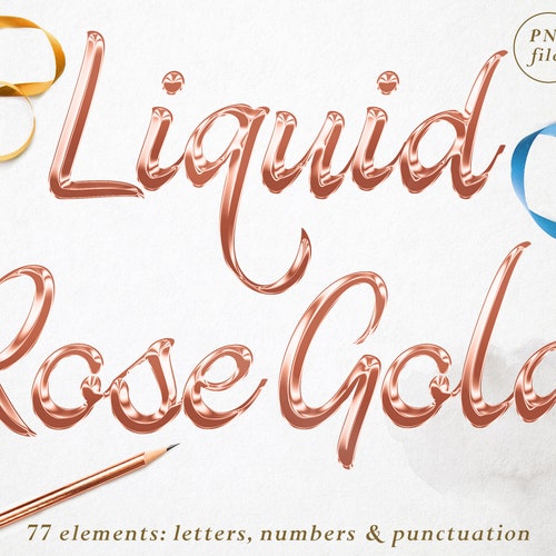 Liquid Gold Letters Clipart Gold Alphabet Liquid Font Clip - Etsy