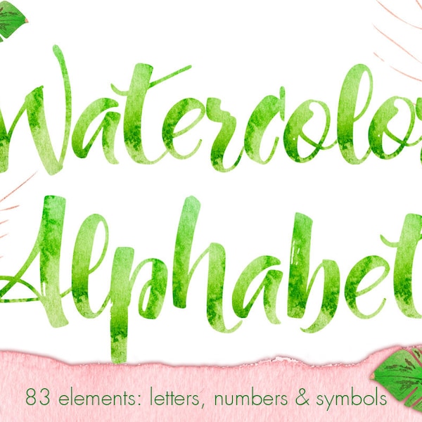 Watercolor Font - Etsy