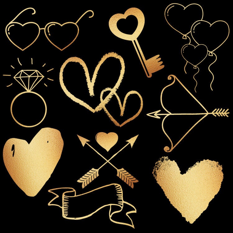 Buy 3 Pay for 2, Gold Design Elements, Gold Foil Elements, Metallic ...