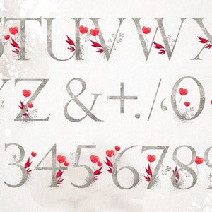 Silver Letters With Hearts, Love Letters, Silver Monogram Letters ...