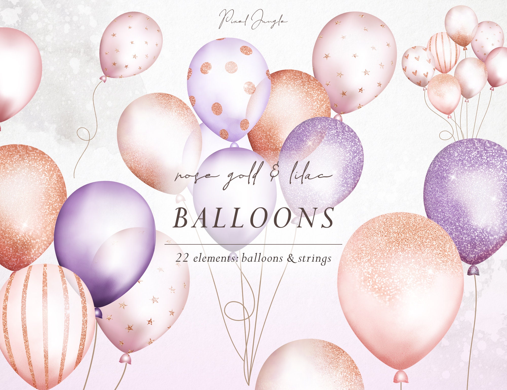 Pink Birthday Balloons Clipart