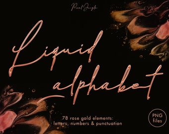Golden Letters Clipart, Gold Alphabet, Liquid Font Clip Art, Gold Foil ...