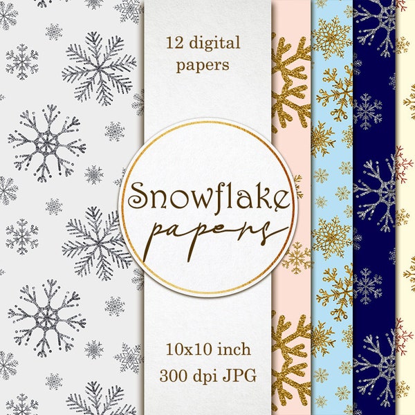 Wallpaper Snowflake Gold - Etsy