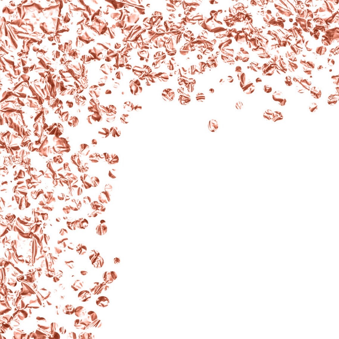 8 Rose Gold Confetti Frames Pack Clip Art Set Rose Gold Foil - Etsy