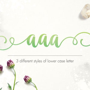 Watercolor Letters Clipart, Green Watercolor Alphabet, Spring Alphabet ...