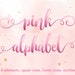 Pink Metallic Alphabet Clipart, Pink Font Clipart, Pink Foil Alphabet ...