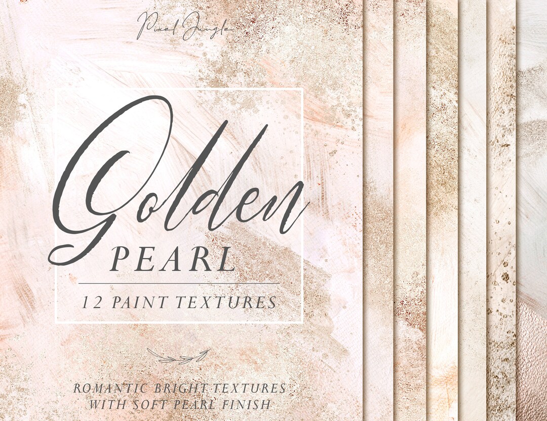 Gold Pearl Metallic Digital Paper: Paint Texture Backgrounds (digital ...
