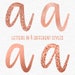 Rose Gold Alphabet Clipart, Rose Gold Font, Lower Case Letters, Foil ...
