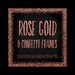 8 Rose Gold Confetti Frames Pack, Clip Art Set, Rose Gold Foil Confetti ...