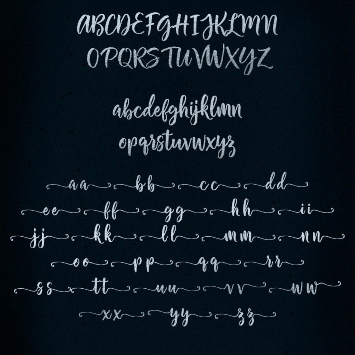 Silver Alphabet Clipart, Silver Foil Alphabet Clip Art, Silver Font ...