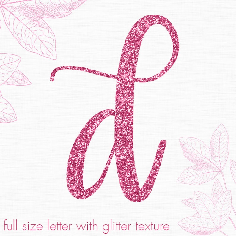 Pink Metallic Alphabet Clipart Pink Font Lower Case Letters | Etsy