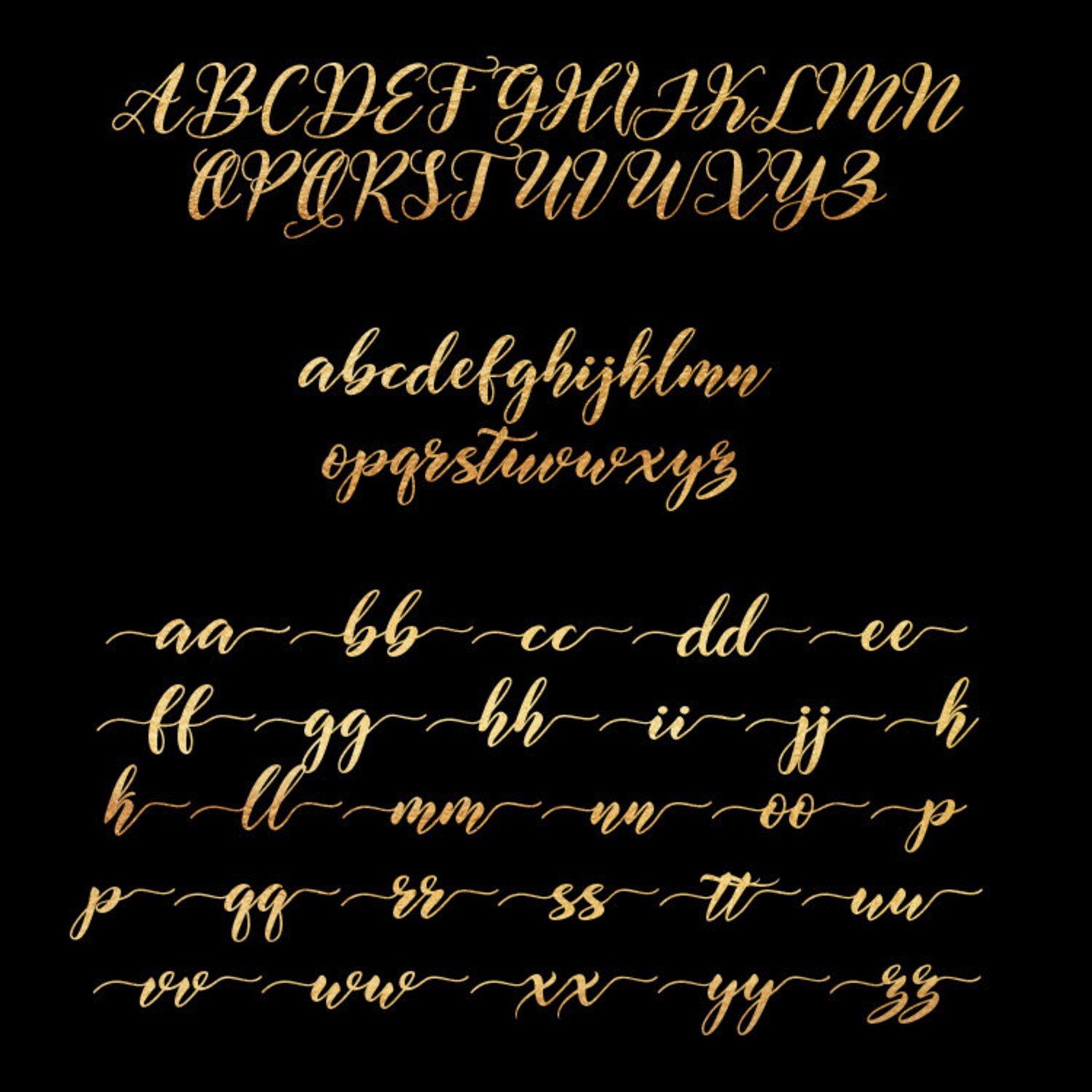 Gold Alphabet Clipart Gold Font Clipart Gold Foil Alphabet - Etsy
