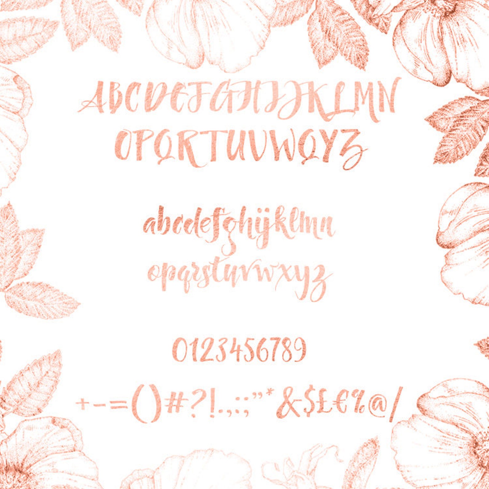 Rose Gold Alphabet Rose Gold Foil Alphabet Rose Gold - Etsy