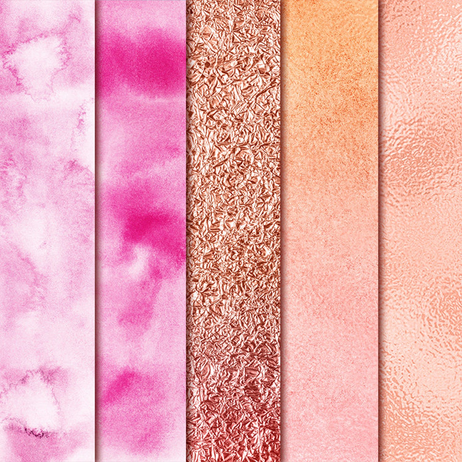 Rose Gold Textures, Pink Digital Paper Clipart, Rose Gold Digital Paper ...