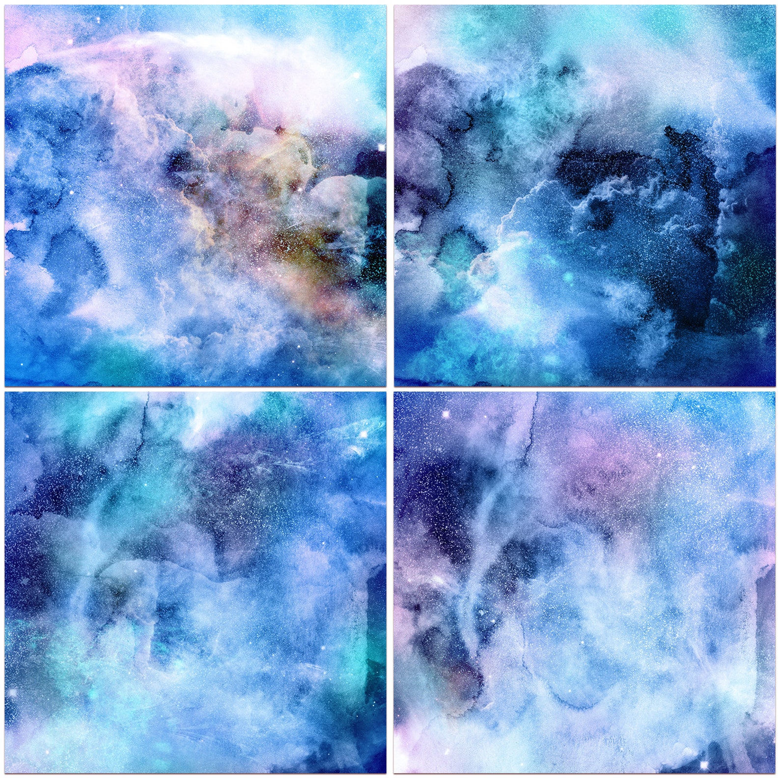 Galaxy Watercolor Digital Papers Watercolor Galaxy Wallpaper - Etsy