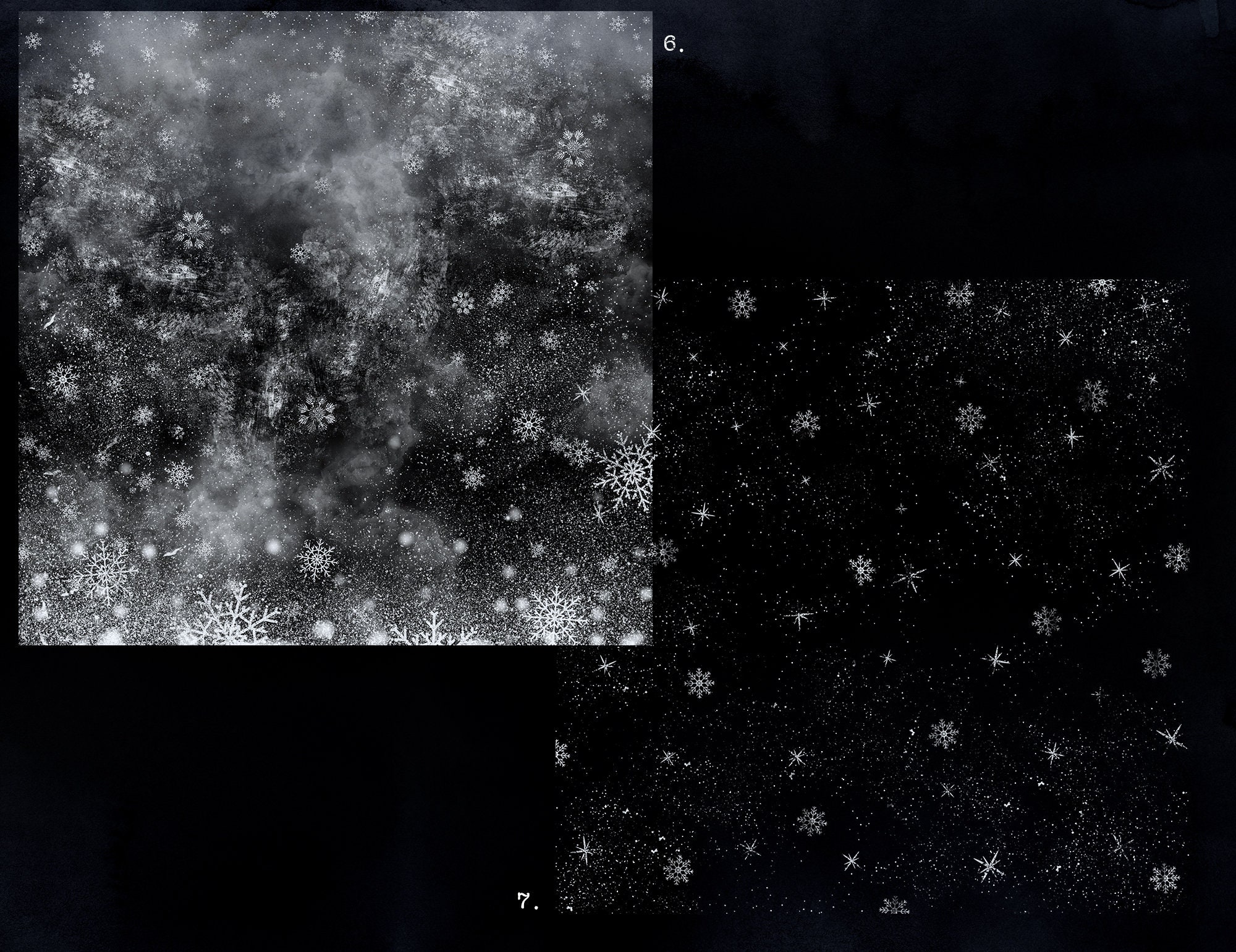 White Snow Overlays Winter Overlays Snow Dust Winter | Etsy