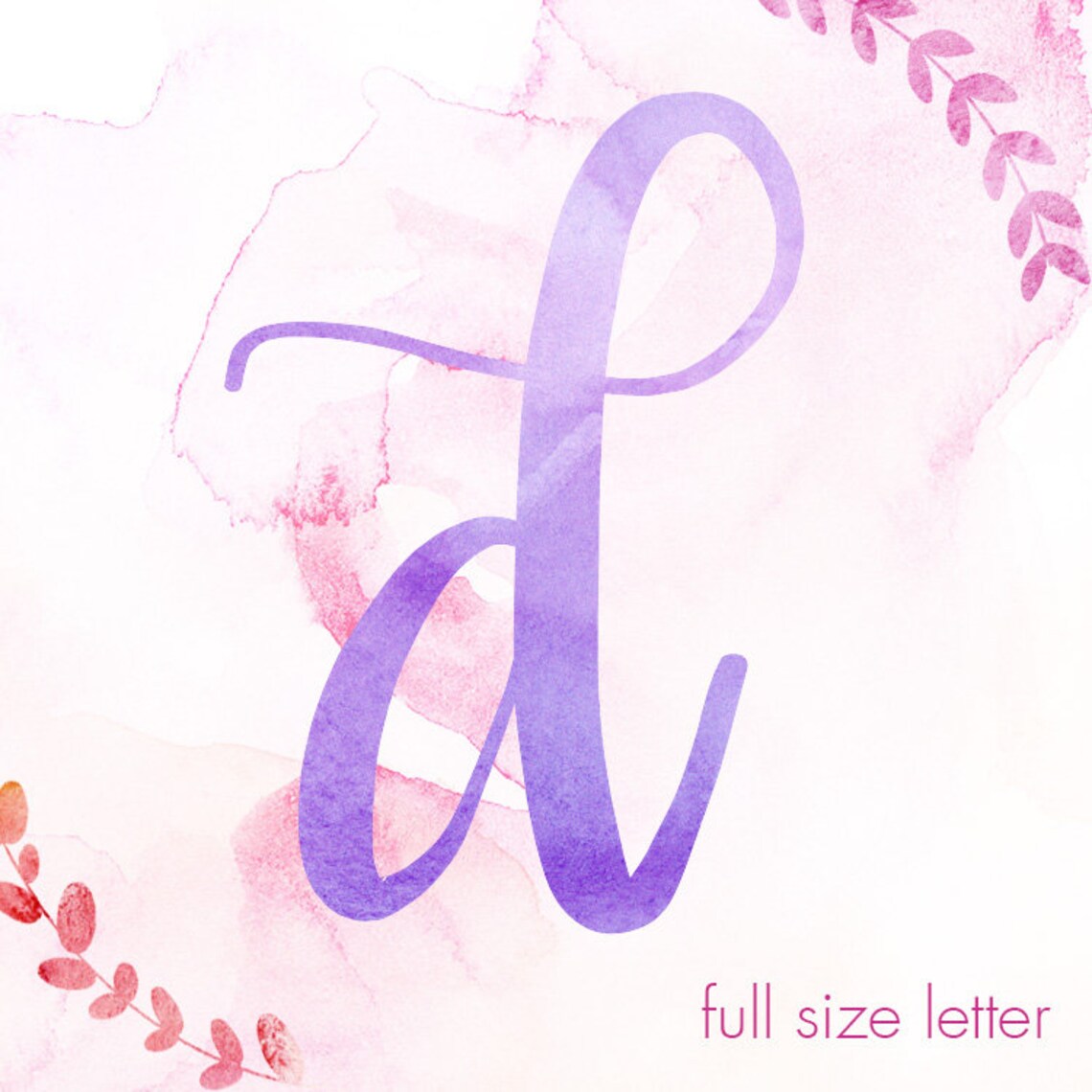 Purple Watercolor Alphabet Clipart Watercolor Letters - Etsy