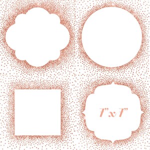 Rose Gold Confetti Frames, Pink Frames Clipart, Rose Gold Glitter ...