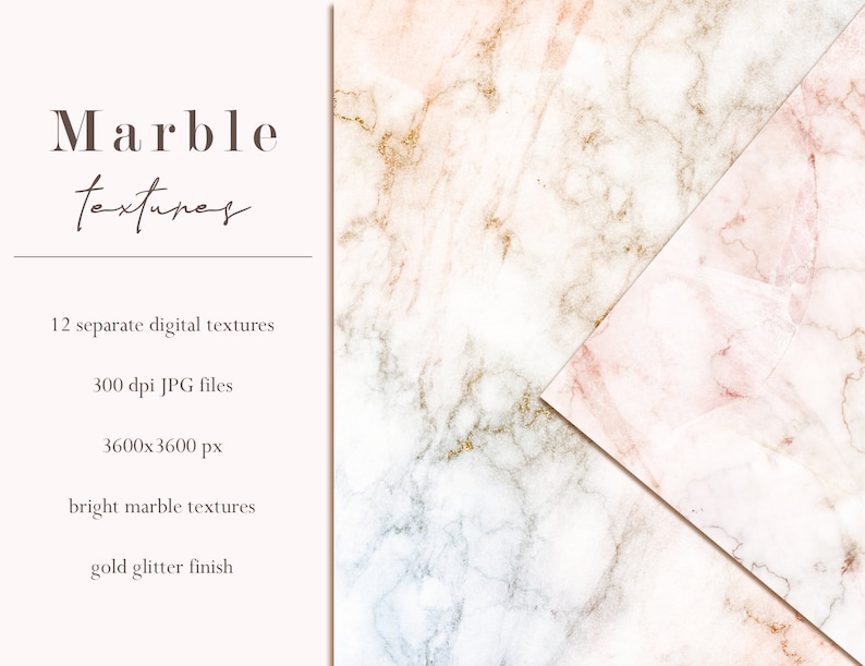 Marble digital paper pack Marble with gold glitter Marble | Etsy