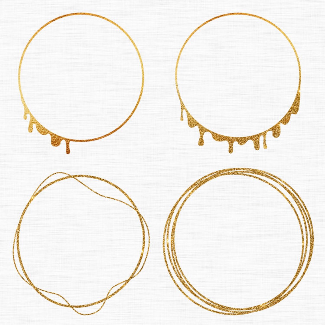 Gold Round Frames Clipart, Gold Circles Clipart, Circle, Frame Overlays ...