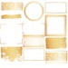 Gold Design Elements Clipart, Metallic Gold Foil Elements, Gold Shapes ...