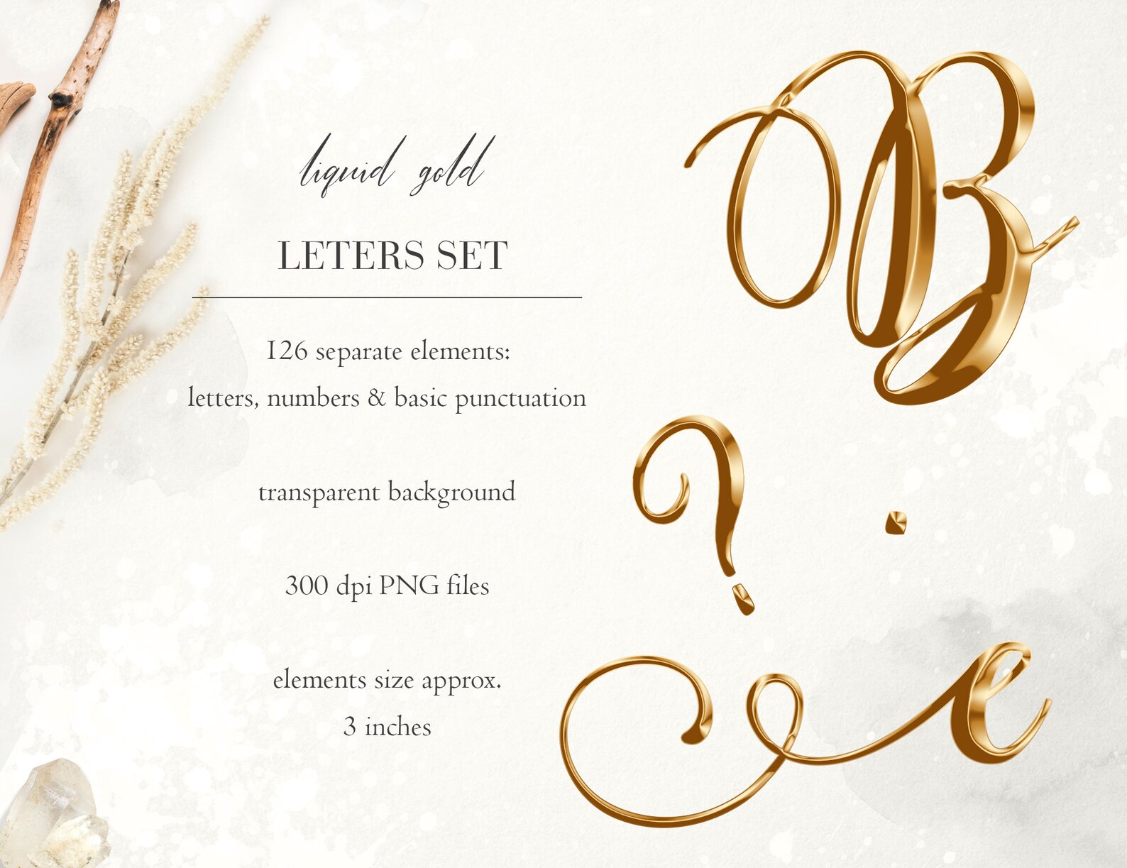 Liquid Gold Alphabet Clipart, Gold Letters, Liquid Font Clipart, Gold ...