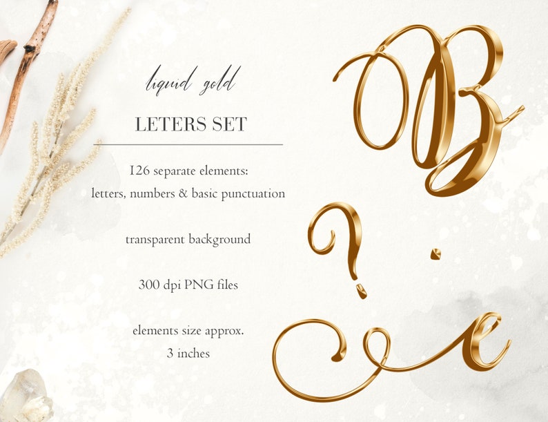 Liquid Gold Alphabet Clipart Gold Letters Liquid Font - Etsy