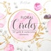 Floral Gold Circles With Watercolor Floral Circles for Logo - Etsy