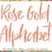 Rose Gold Letters, Rose Gold Alphabet Clipart, Rose Gold Font Clipart ...