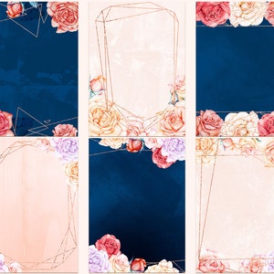 Watercolor Roses Digital Paper, Paper With Roses, 5x7 Papers, Floral ...