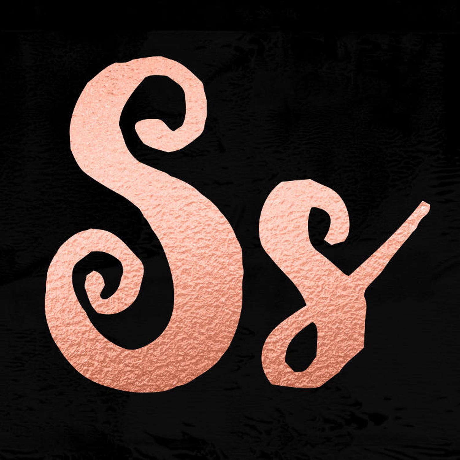 Rose Gold Letters Alphabet Clip Art Rose Gold Foil Alphabet - Etsy