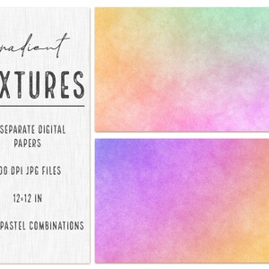 Pastel Rainbow Digital Paper Pack, Rainbow Ombre Paper Clipart, Pastel ...
