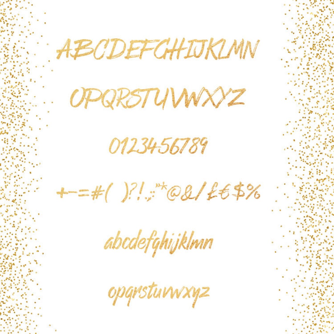 Gold Alphabet Clip Art Gold Foil Alphabet Gold Letters Gold - Etsy