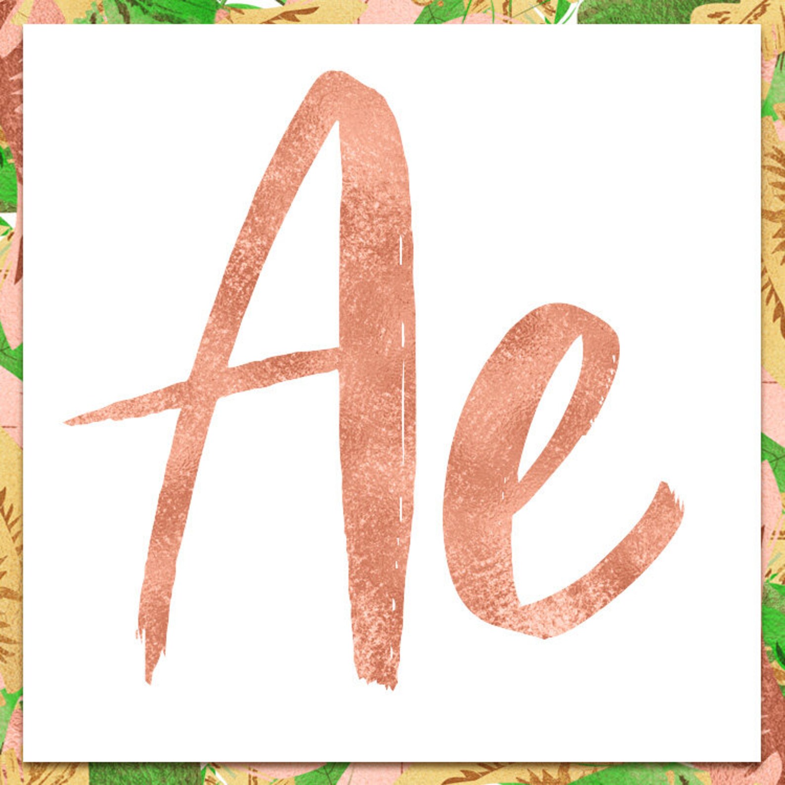 Rose Gold Letters Rose Gold Alphabet Clipart Rose Gold Font - Etsy