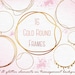Gold Round Frames Clipart Gold Circles Clipart Circle Frame - Etsy