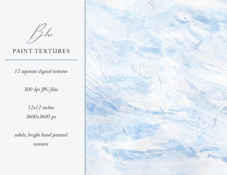 Pale Blue Backgrounds Blue Digital Paper Paper Pack Paint - Etsy