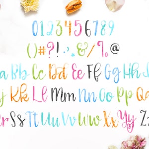 Rainbow Watercolor Alphabet Clipart, Watercolor Letters Clipart ...