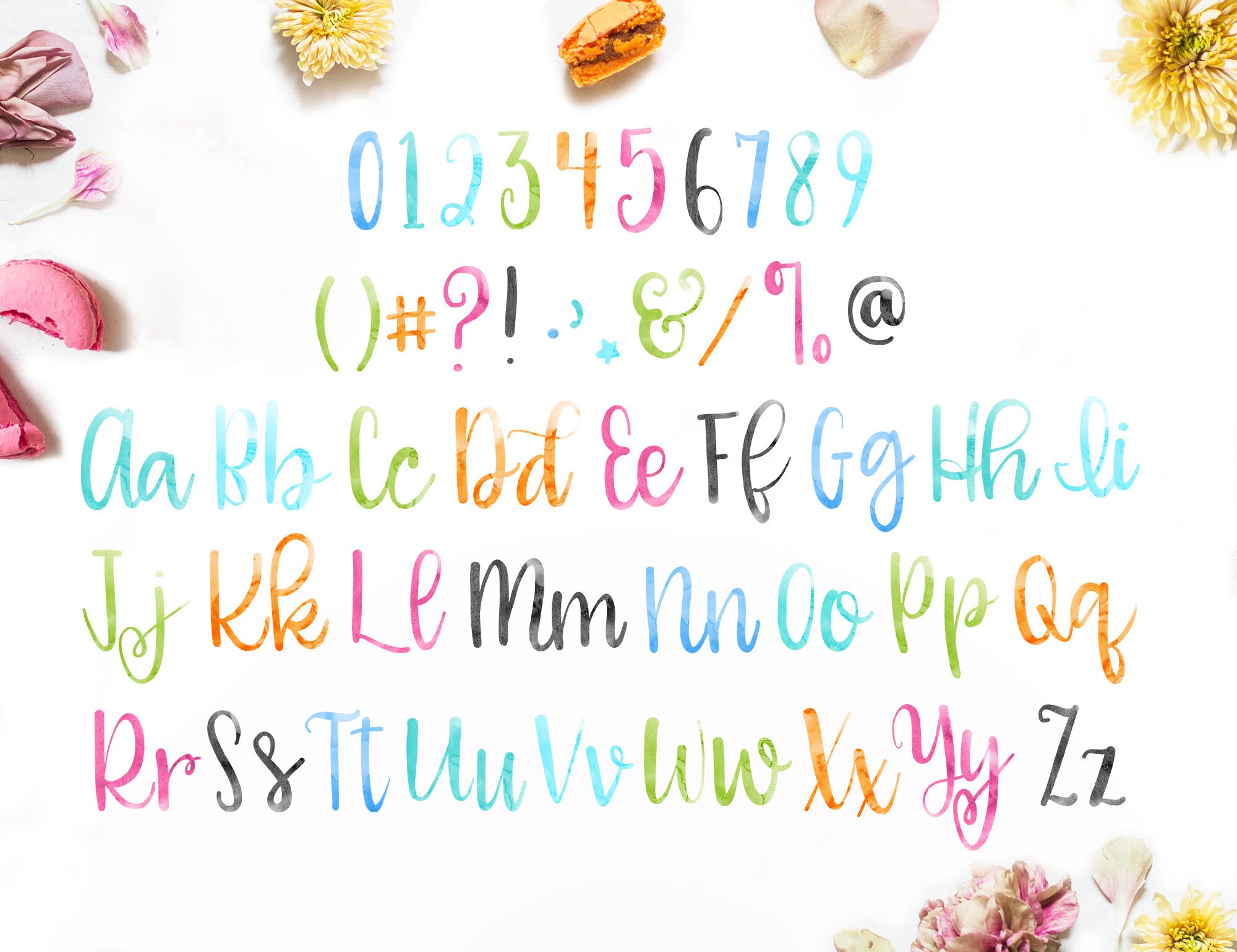 Rainbow Watercolor Alphabet Clipart Watercolor Letters - Etsy