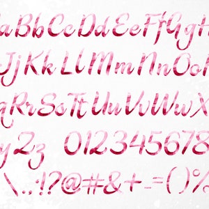 Pink Watercolor Alphabet Clipart, Watercolor Letters Clipart ...